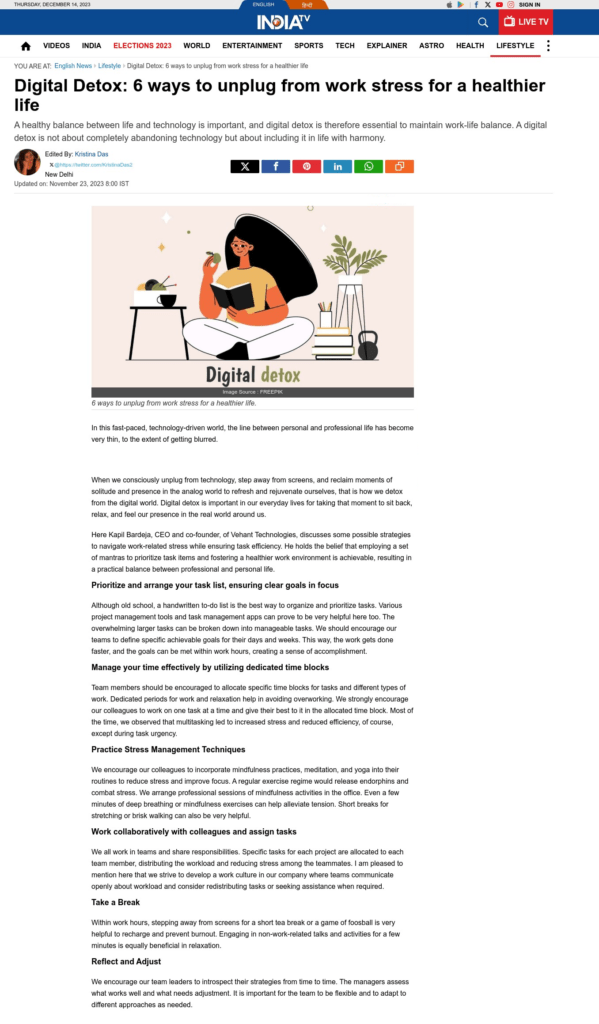 Digital Detox: 6 ways to unplug from work stress for a healthier life ...