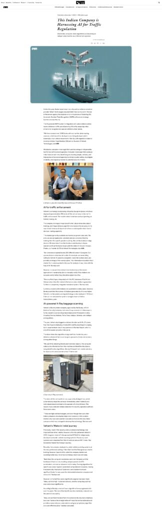 This Indian Company Is Harnessing Ai For Traffic Regulation Vehant Technologies