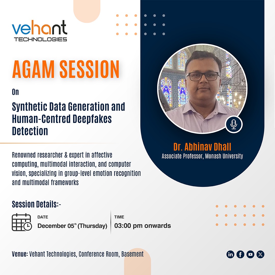 Dr. Abhinav Dhall discussed on the topic Synthetic Data Generation and ...